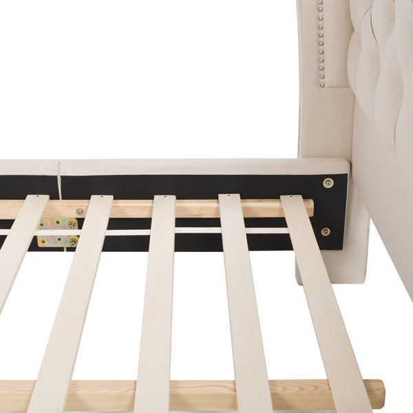 Lark Manor Aquilera Upholstered Wingback Bed Wayfair